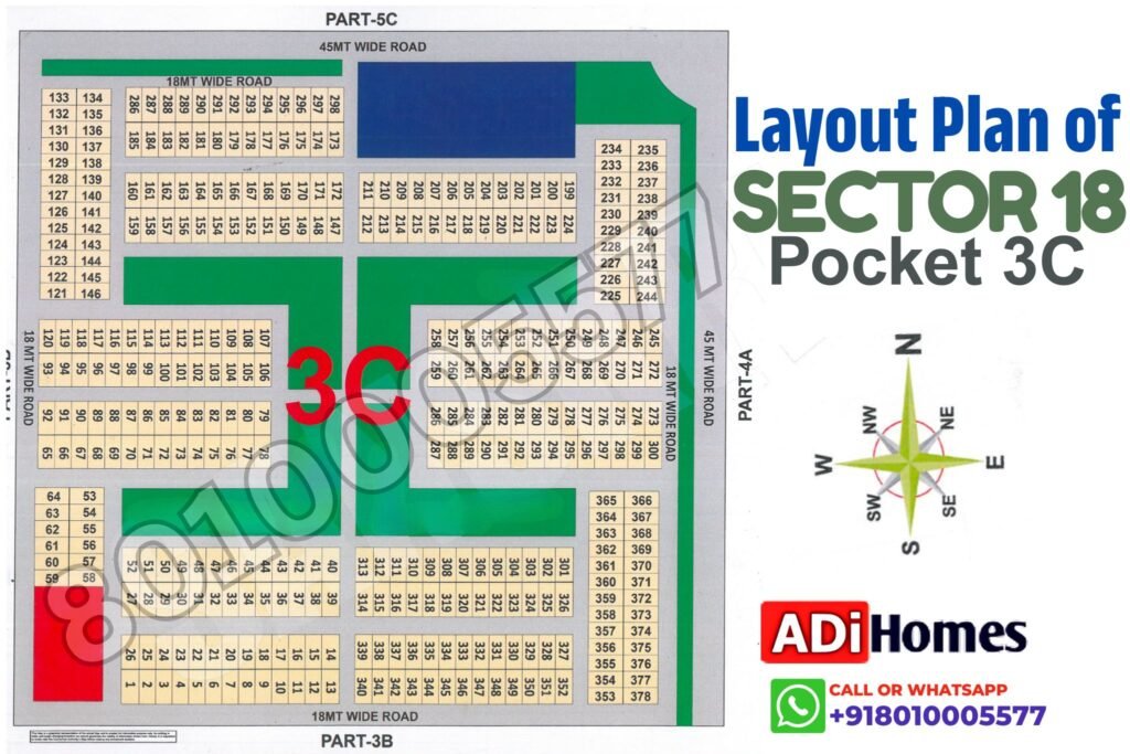300 sqm Plots in Pocket 3C, Sector 18 – Yamuna Expressway